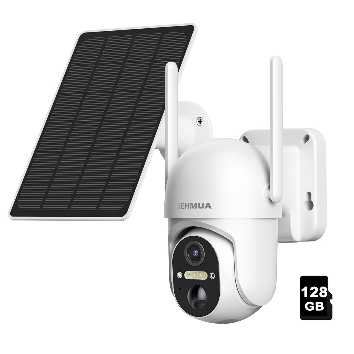 White WI-FI Outdoor Camera（QB24）with 128G SD card – SEHMUA Direct