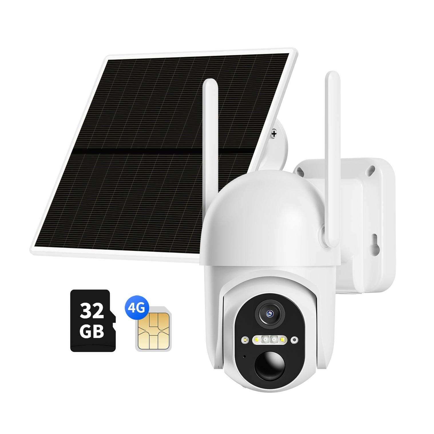 White Cellular Solar Security Camera（CB14S） – SEHMUA Direct